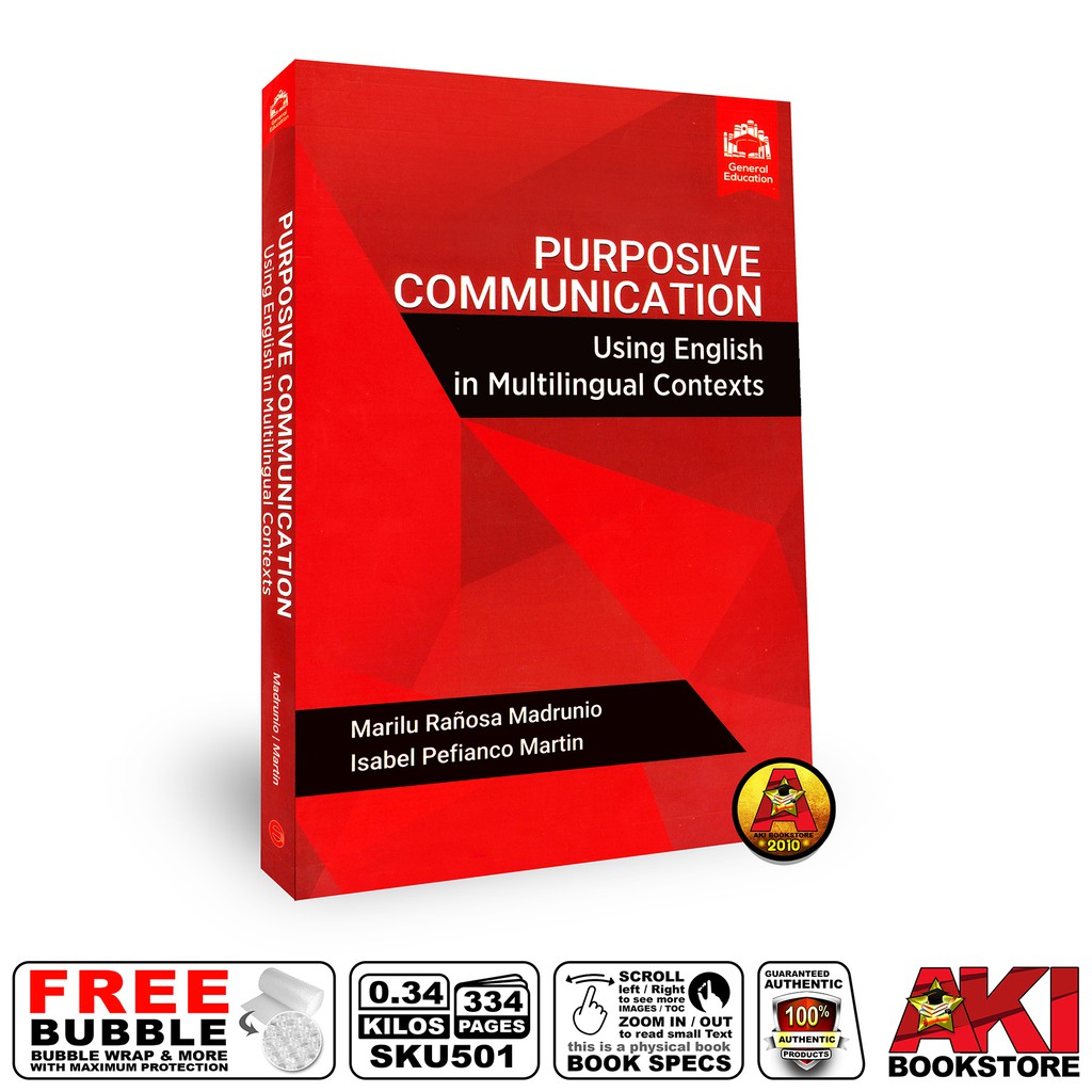 AUTHENTIC Purposive Communication Using English in Multilingual Contexts © 2018 Madrunio ...