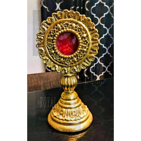 Personal Reliquary Round Relic Case 11" Sacred Vessel Host Container ...