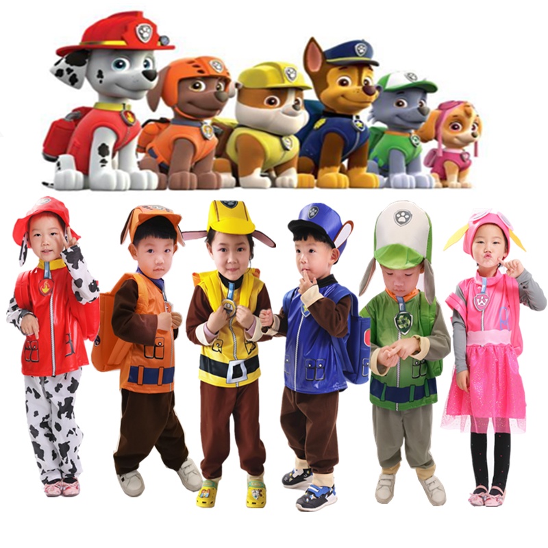Chase Marshall Skye Paw Patrol Costume Halloween Kids Birthday Gifts ...