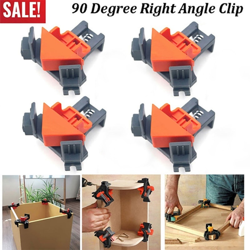 4PCS Woodworking 90 Degrees Right Angle Clamp Clip Quick Fixing Picture ...