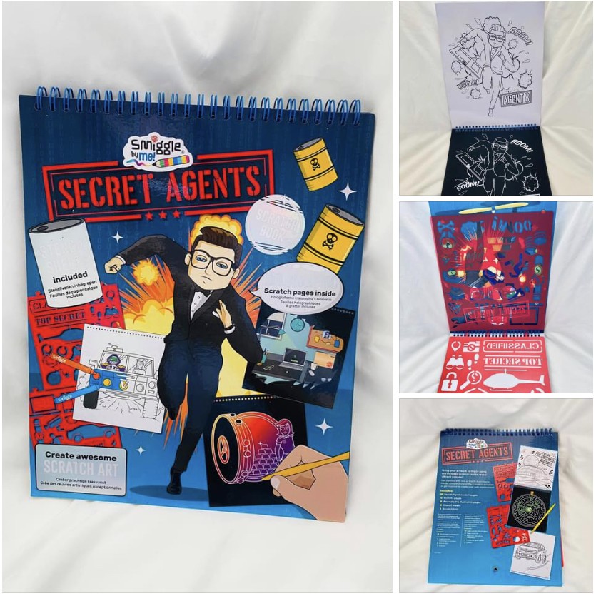 Smiggle Scratch, Coloring and Activity Book ( Secret Agent) | Shopee ...