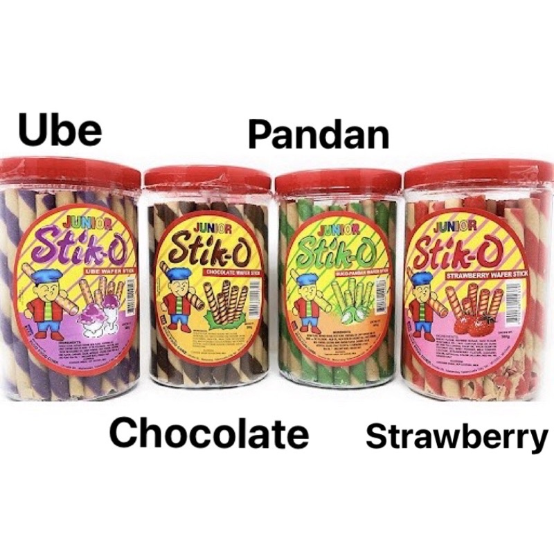 Stik-O Wafer Sticks Chocolate | Strawberry | Ube | Pandan 380g | Shopee ...
