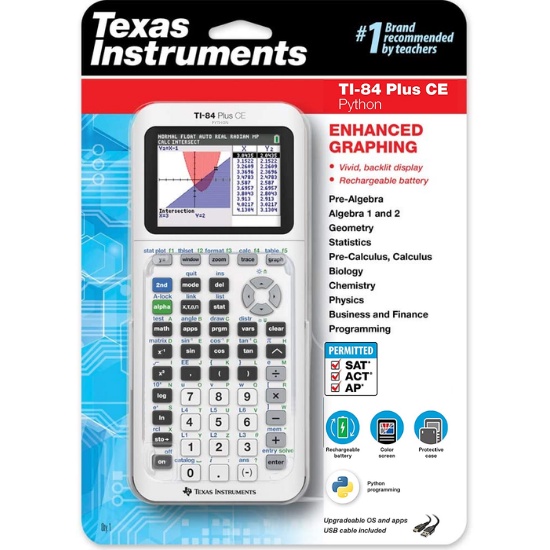 Texas Instruments TI 84 Plus CE Python Enhanced Graphing Calculator 