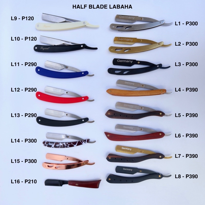 Half blade LABAHA RAZOR BLADE ELITE BARBER SALON SUPPLIES TOOLS ...