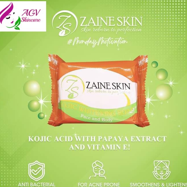 ZAINE (SET OF 3) KOJIC WHITENING SOAP 3 X 90 GRAMS./ZAINE MILK WHIPP ...