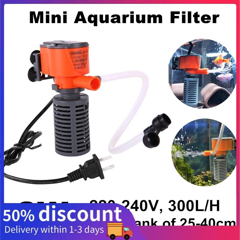3/5W aquarium fish tank filter mini aquarium 3 in 1 built-in ...