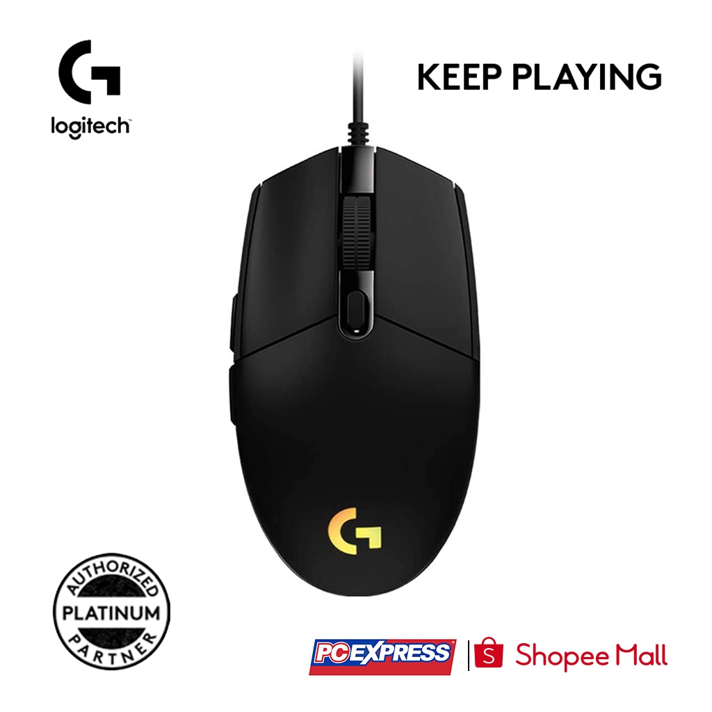 LOGITECH G102 LIGHTSYNC RGB BLACK GAMING MOUSE | Shopee Philippines