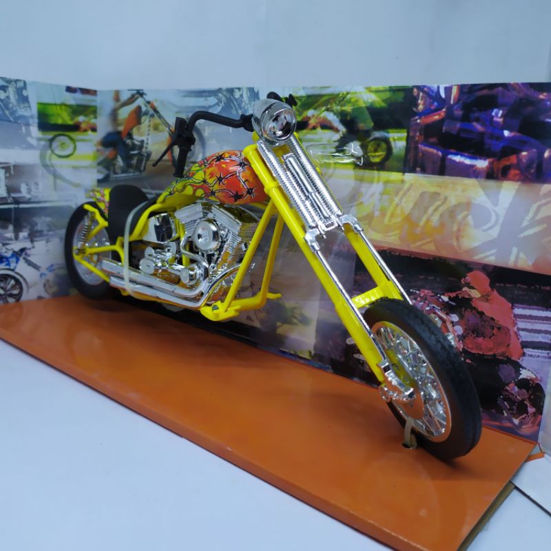 Diecast Miniature Harley Choppers custom Classic Old School Motorcycle ...