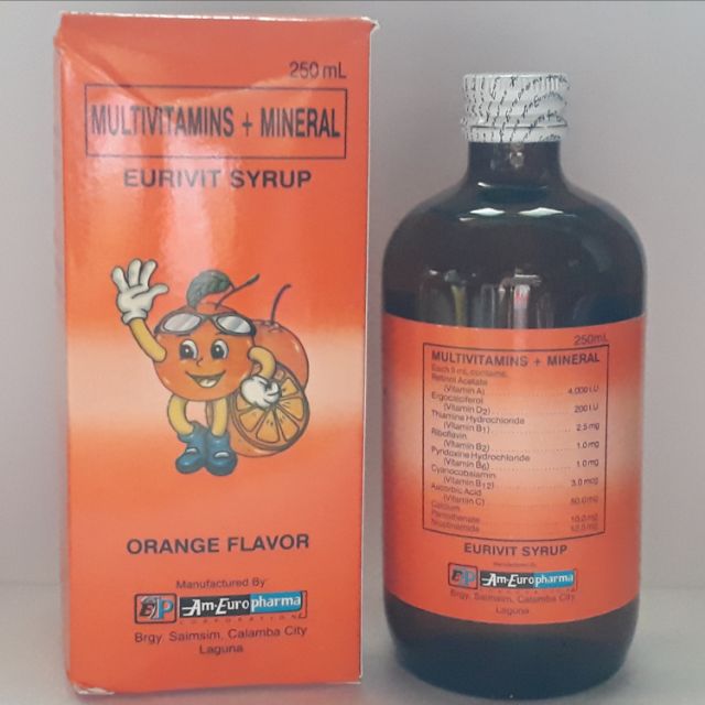 Eurivit Multivitamins Syrup 60ml, 120ml & 250ml | Shopee Philippines