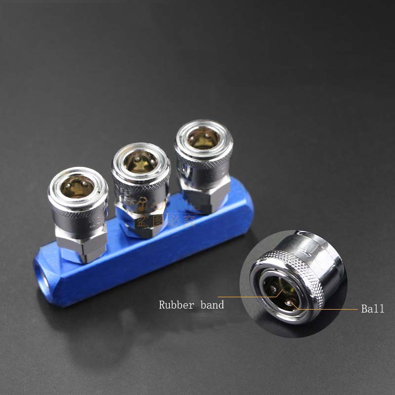 Compressor Fittings 1/4 Quick Connector Air Gas Distributor Pneumatic ...