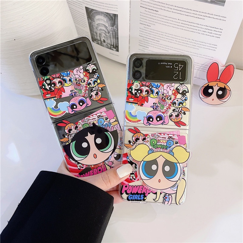 Samsung Galaxy Z Flip 4 5G Powerpuff Girls Popsocket PC Case Galaxy Z ...
