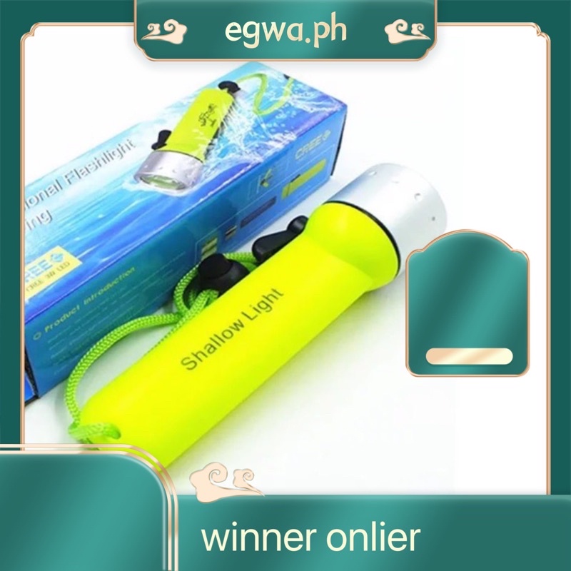 Shallow LED Underwater 50M Scuba Diving Flashlight Torch | Shopee ...