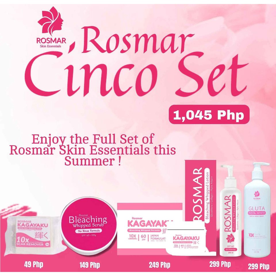ROSMAR SKIN ESSENTIAL CINCO SET | Shopee Philippines