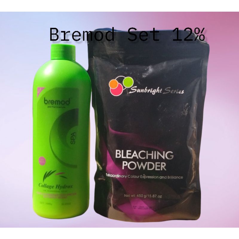 Sunbright Bleaching Powder Set.Powder + Oxidizing Cream 450.g/15.87.oz ...