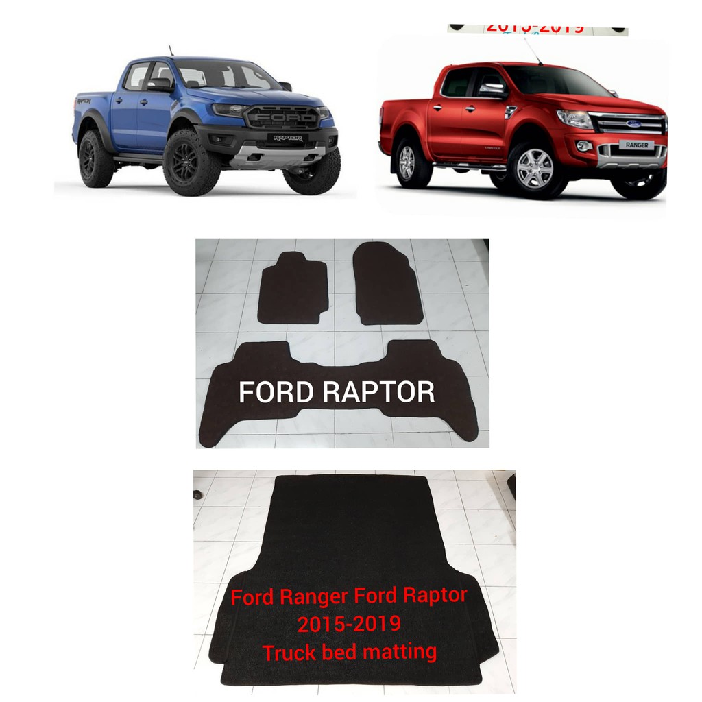 2015-2021 Ford Ranger Raptornomad rubber car mat with piping 1st 2nd ...