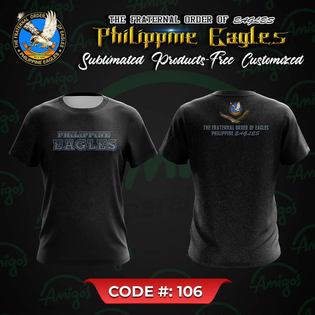 The Fraternal Order of Eagles Shirt Full Sublimation Black | Shopee ...