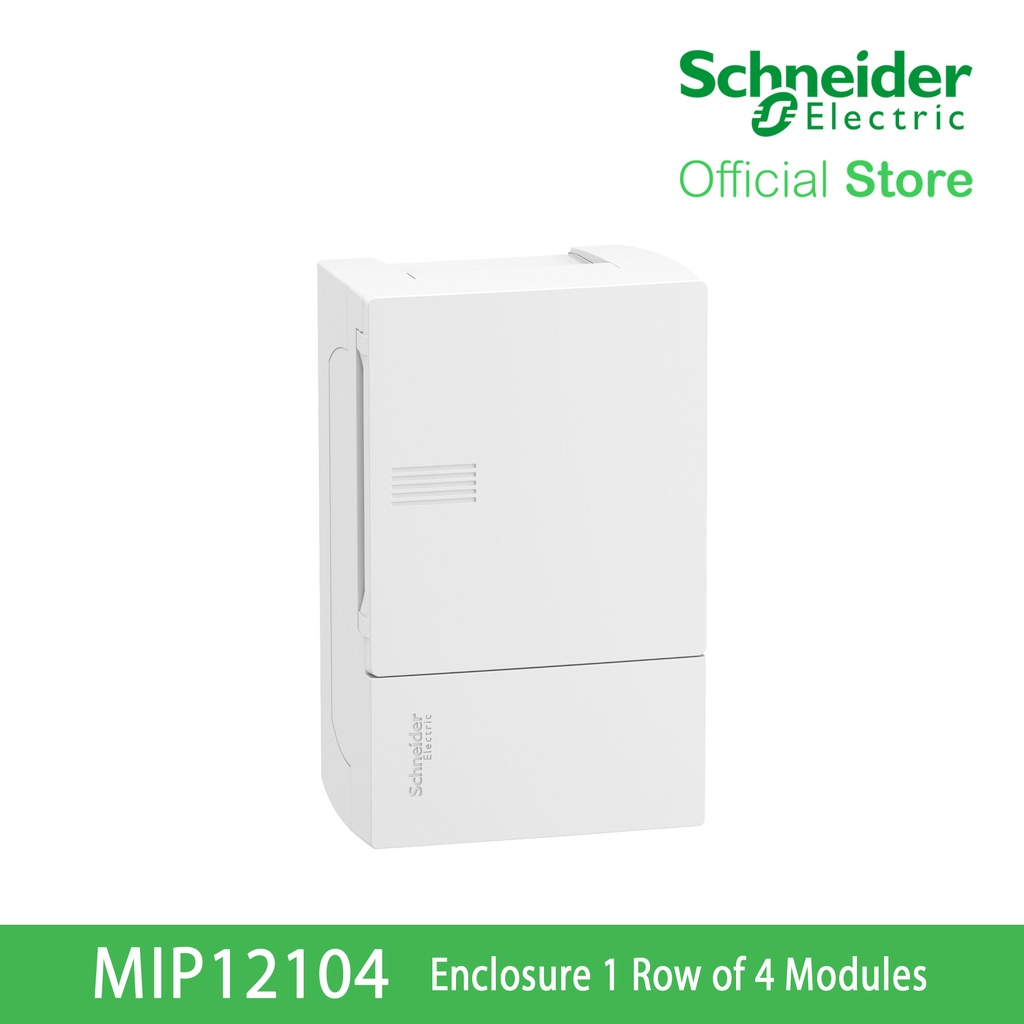 Schneider Enclosure Resi9 MP Surface 1 Row of 4 Modules IP40 (MIP12104 ...
