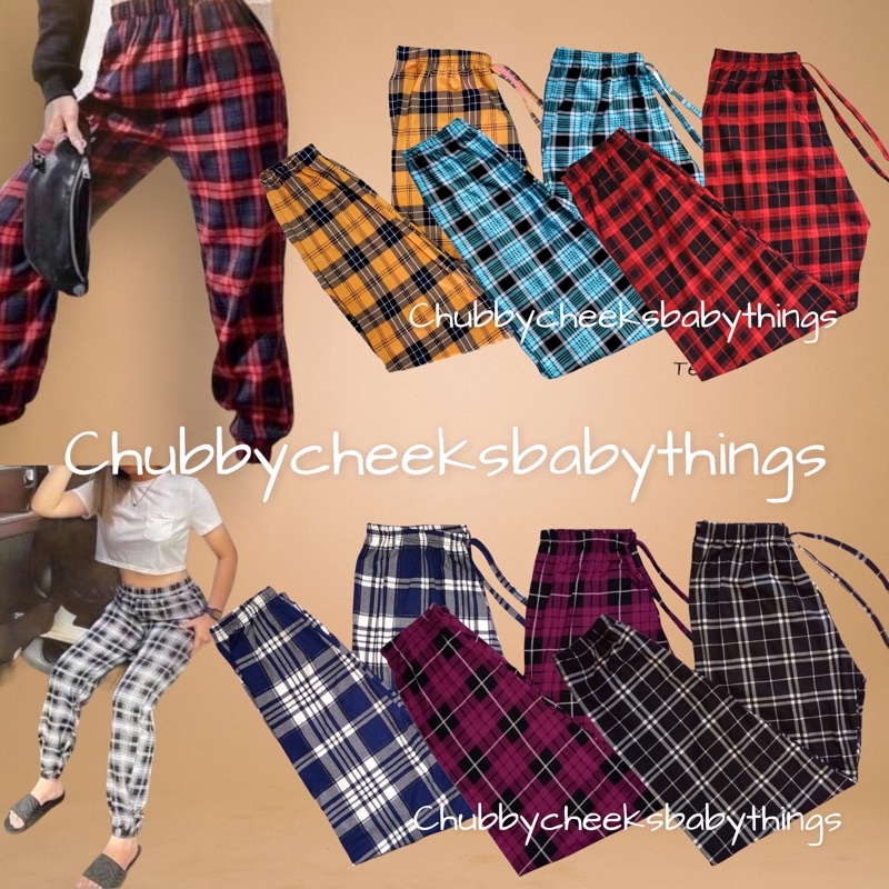RANA Korean Checkered Jogger Drape Pants for Women Plaid Pants | Shopee ...