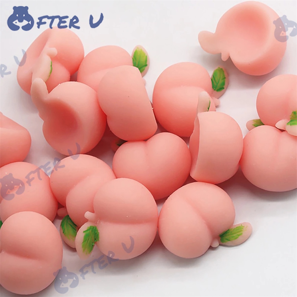 Fun Peach Pig Dog Butt Squeeze Fidget Toy Soft Squishy Stress Relief ...