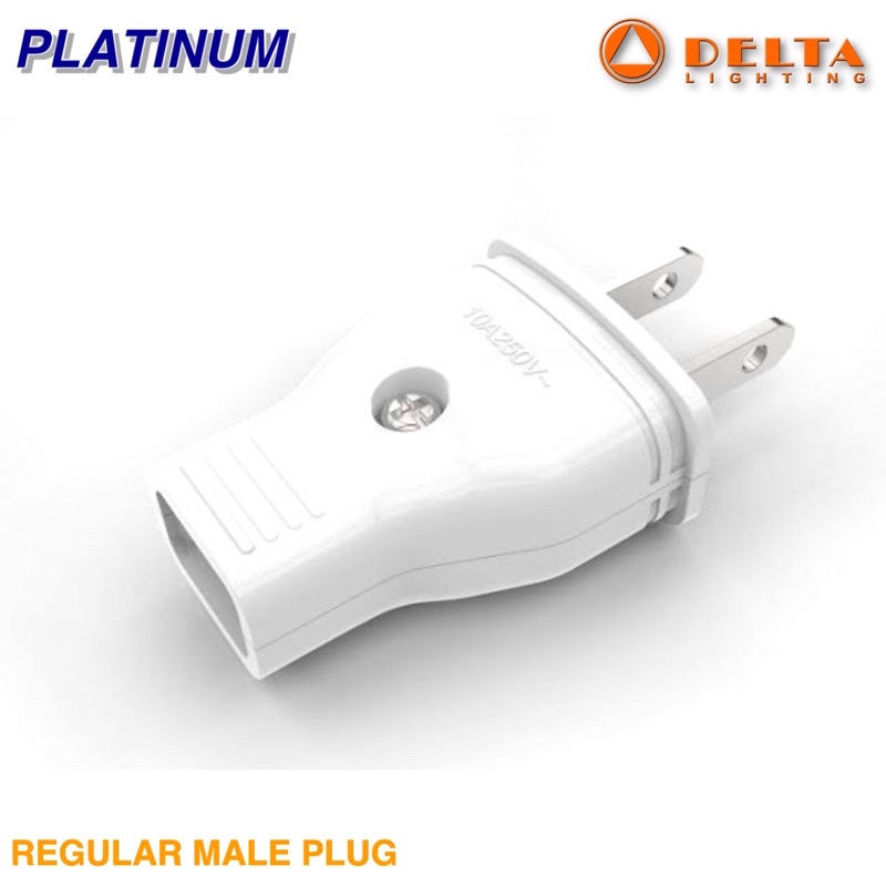 Delta Regular Plug | Male Plug | 10A/240V Extension Plug 2 Pin | Shopee ...