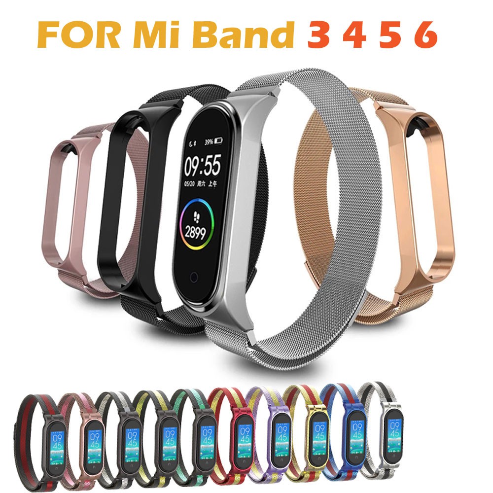 Xiaomi Mi Band 7 Strap Mi Band 6 5 4 3 Strap Metal Stainless