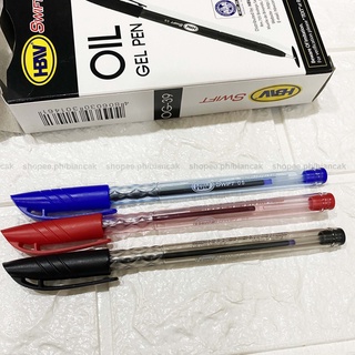 HBW SWIFT 0.5 OIL GEL BLACK BLUE RED PEN BOX OF 12 BALLPEN (OFFICE ...