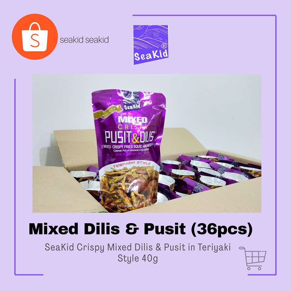 Seakid Mixed Dilis and Pusit 40g - SET OF 36- | Shopee Philippines