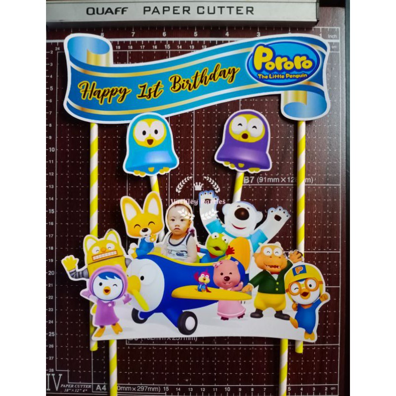 PORORO Cake and Cupcake Topper with picture | Shopee Philippines