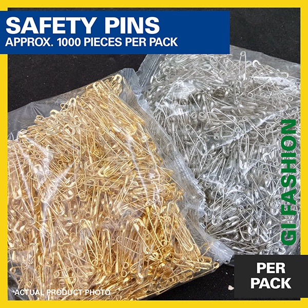 1000 PIECES Safety Pin gold or silver 000 perdible for sewing clothing ...