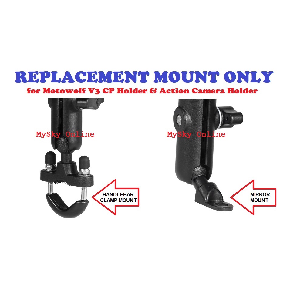 ORIGINAL MOTOWOLF Replacement Mount ONLY for V3 CP Holder & Action ...