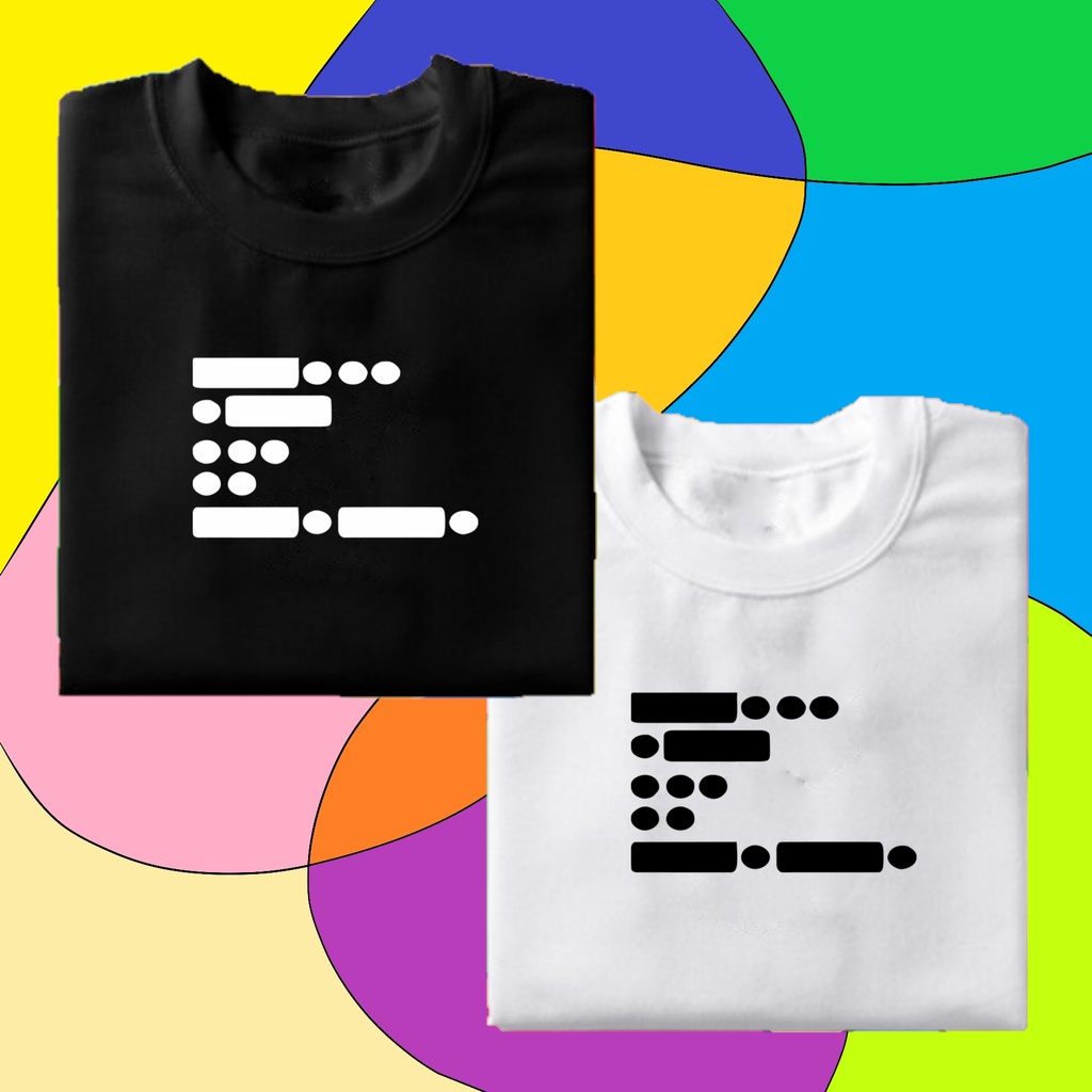 T-shirt Clothing Morse Code "Basic Words" Design Cotton (4 Size S, M, L ...