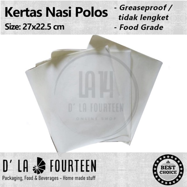 Rice Paper Packaging - Kebab - Burger, Plain White, Food Grade, Size ...