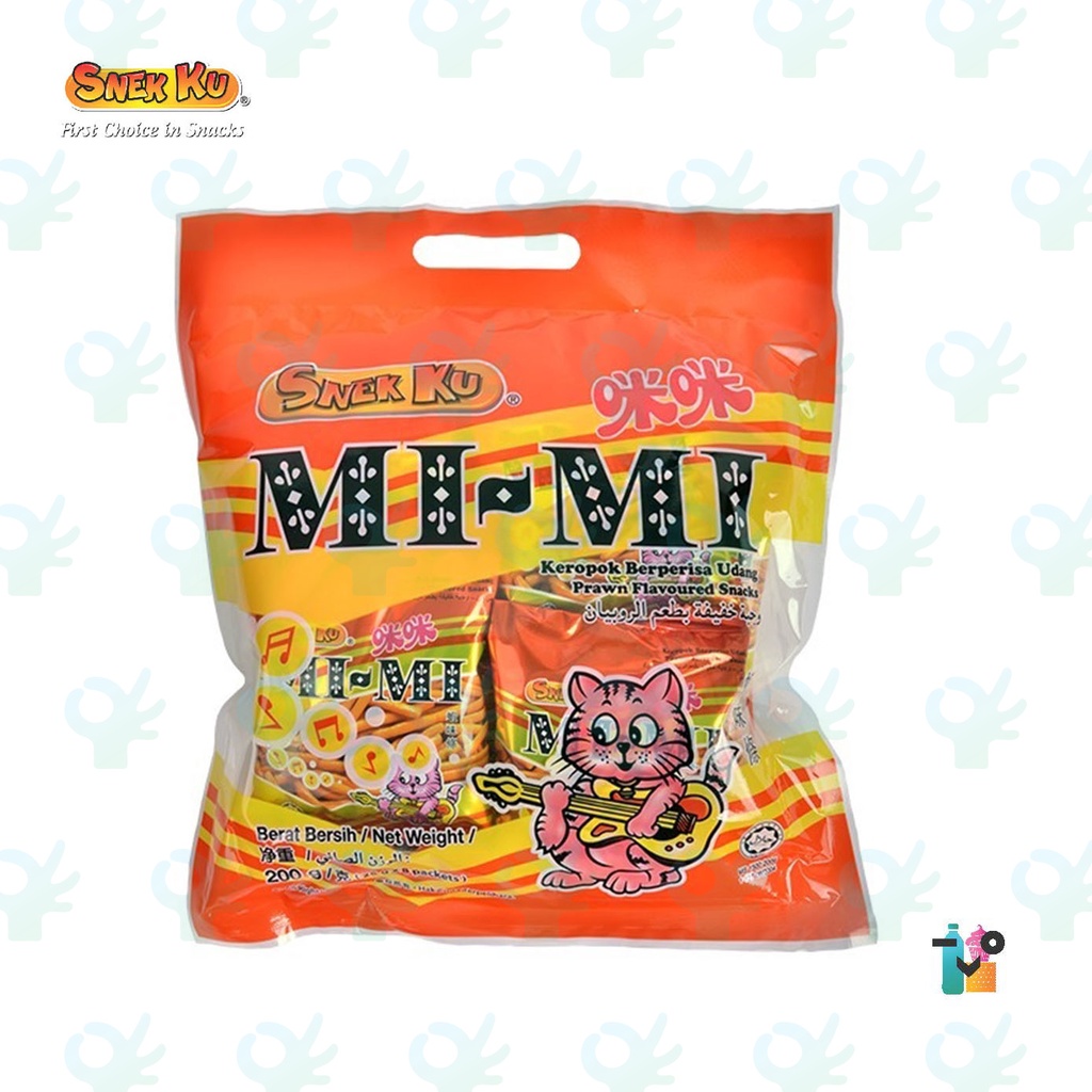 Snek Ku Mimi Prawn Flavour Snack Convi-Pack (25G X 8 Packs) | Shopee ...