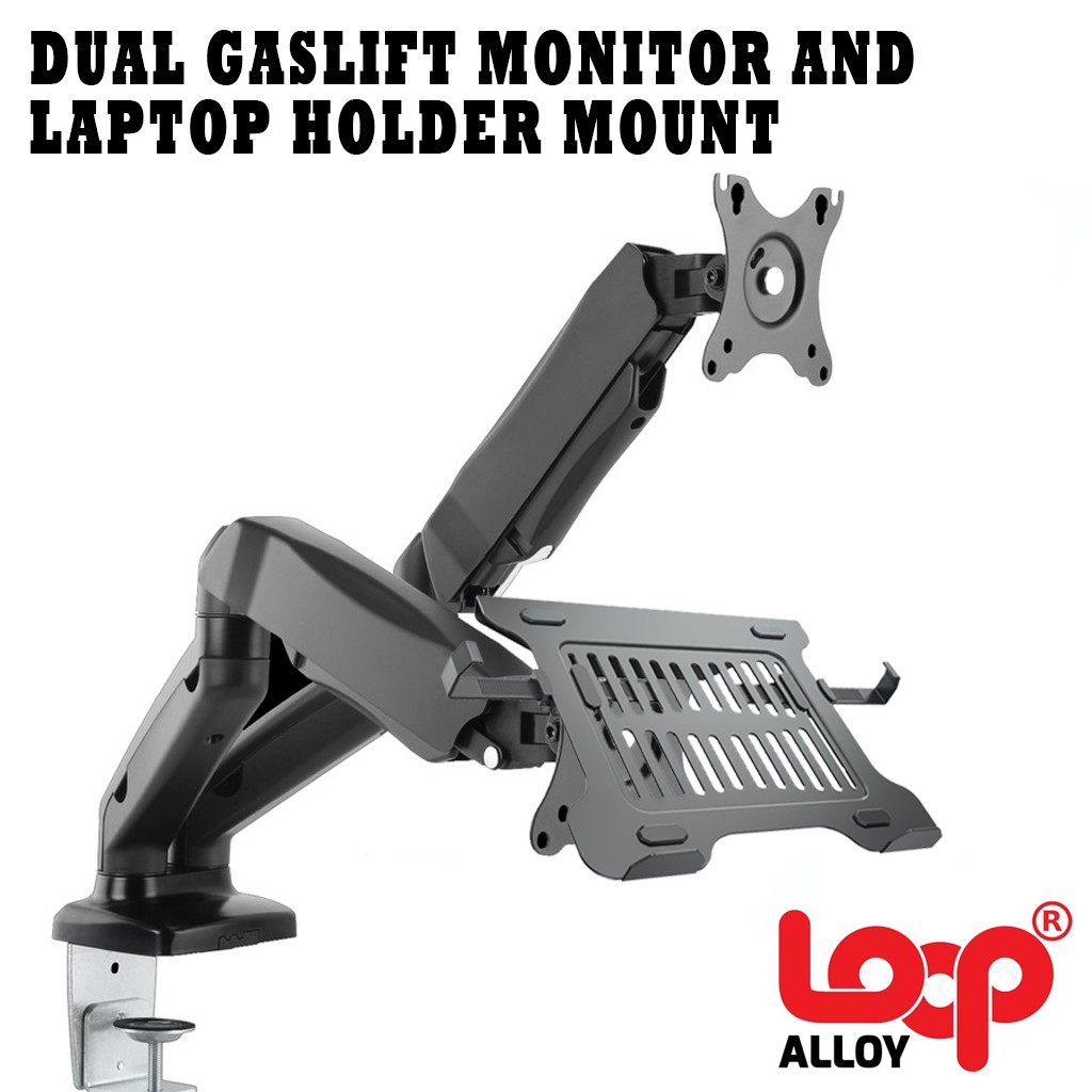 Dual Gaslift Monitor and Laptop Holder Mount - Loop Alloy | Shopee ...