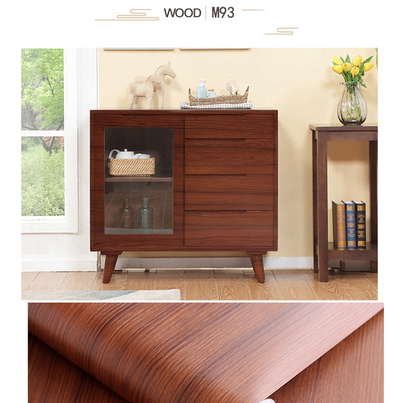 PVC Wood Grain Wall Sticker Furniture Renovation Sticker Table/ Door ...