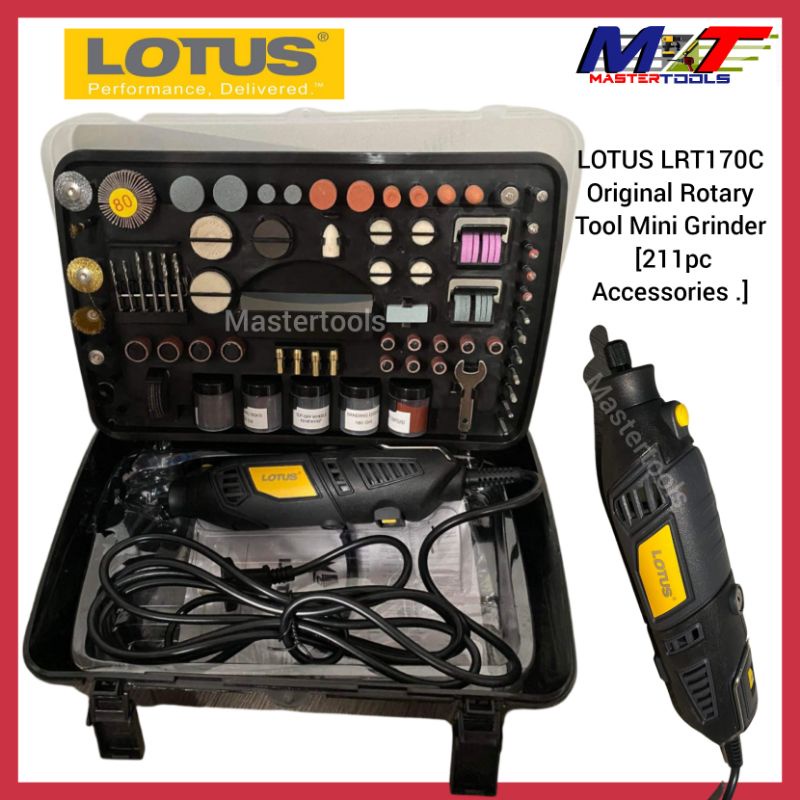 LOTUS LRT170C Original Rotary Tool Mini Grinder [211pc Accessories ...