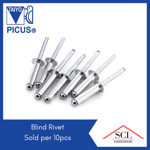 PICUS Blind Rivet (Sold per 10 pieces) blind rivets per piece | Shopee ...