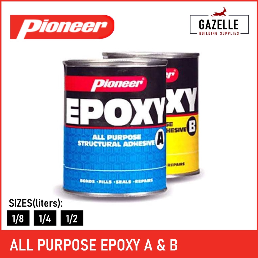 Pioneer All Purpose Epoxy Set (A&B) - 1/8L / 1/4L / 1/2L | Shopee ...