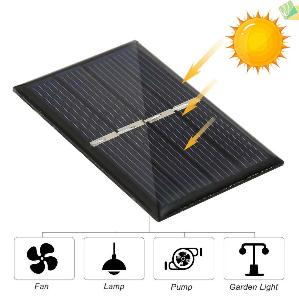 Sici 2PCS 0.28W 2V Mini Solar Panel Polycrystalline Silicon Small Solar ...