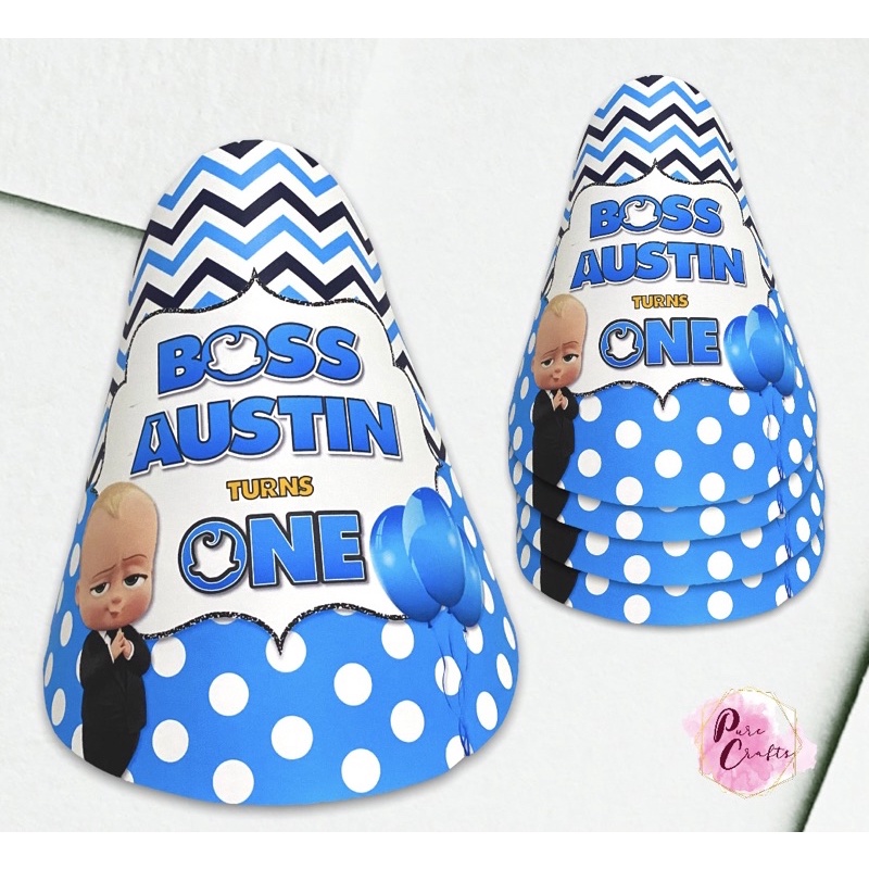 Personalized BOSS BABY PARTY HATS 1 (1 piece) | Shopee Philippines
