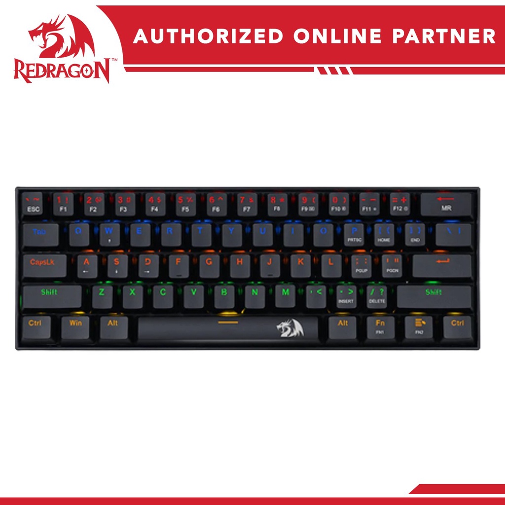 Redragon K606R Lakshmi Gaming Keyboard Blue / Red Switch, 61 keys Wired ...