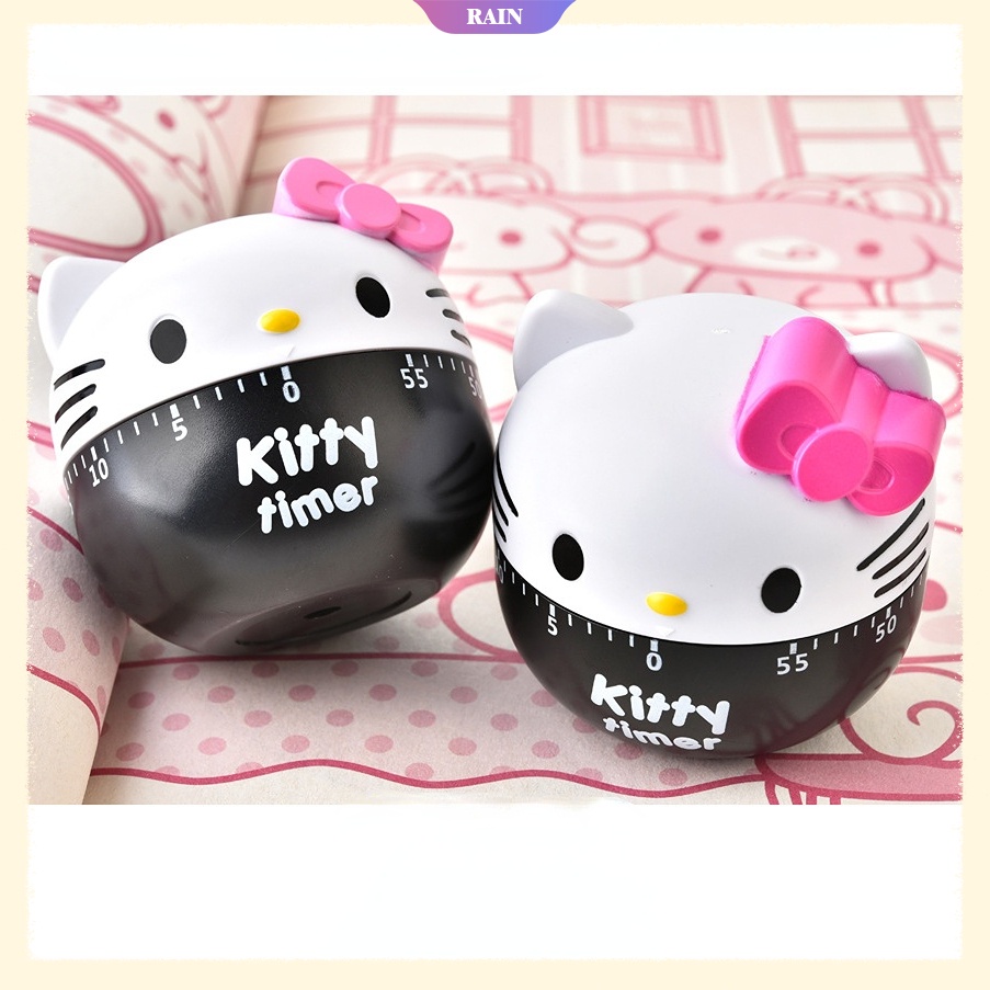 Kitchen Timer 60-Minute Cartoon Hello Kitty Rust-Proof Mechanical Alarm ...