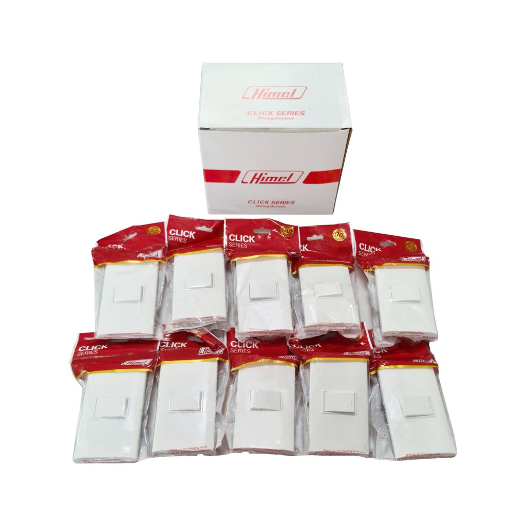Himel Wiring Device HWDC1SS - 1 Gang 1 Way Switch Small Button 10pcs ...