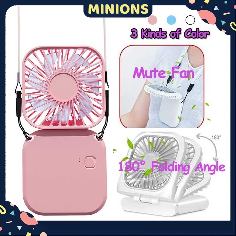 [READY STOCK]3 Speed Mini Fan Rechargeable Hanging Neck Fan Outdoor ...