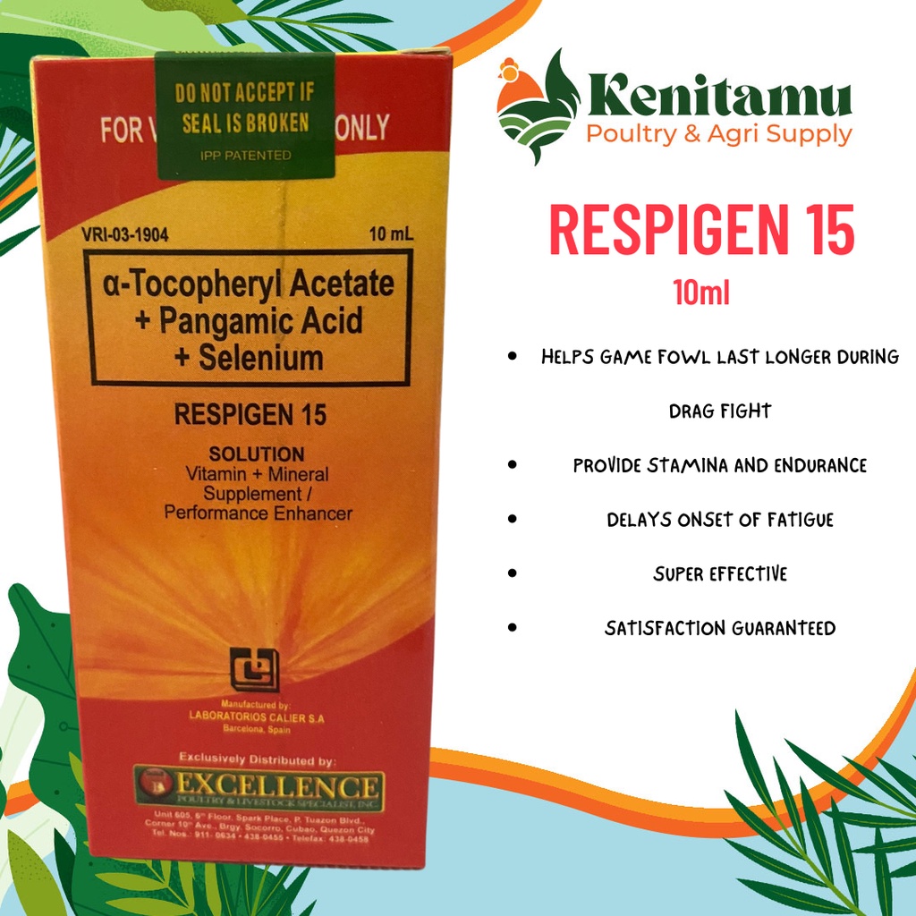 RESPIGEN 15 VITAMIN + MINERAL SUPPLEMENT/PERFORMANCE ENHANCER 10ml ...