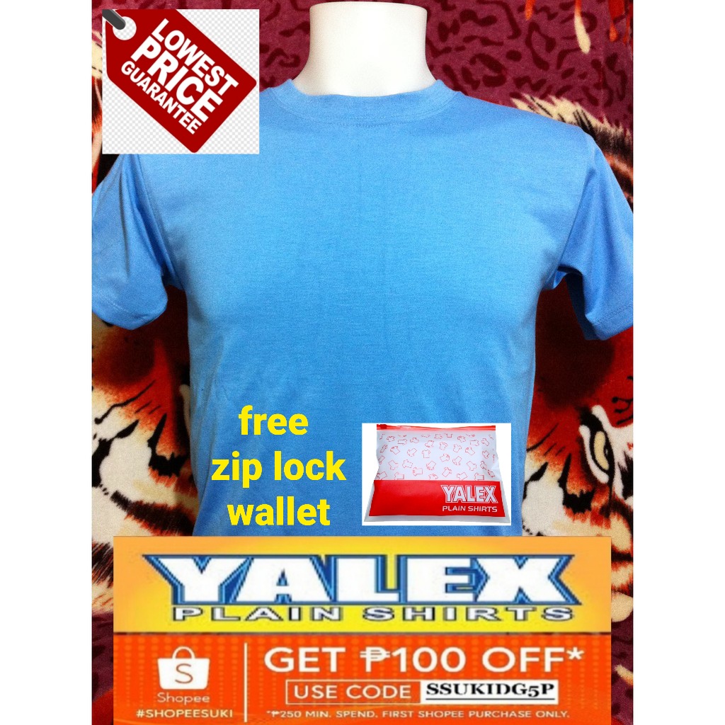 Yalex Plain Tshirt Light Blue Roundneck - kids to adult ( XS to 5XL ...
