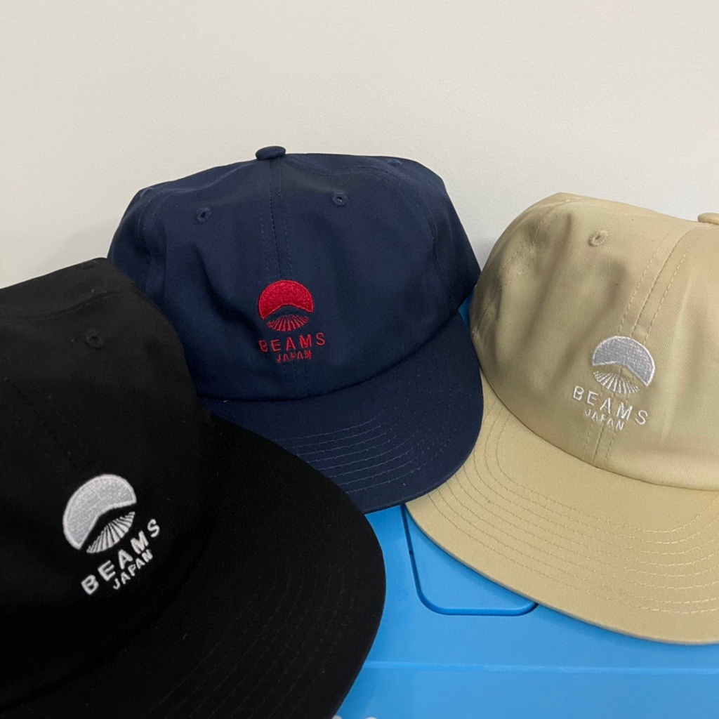 Japanese tide brand Beams Mount Fuji classic embroidery flat brim hat ...