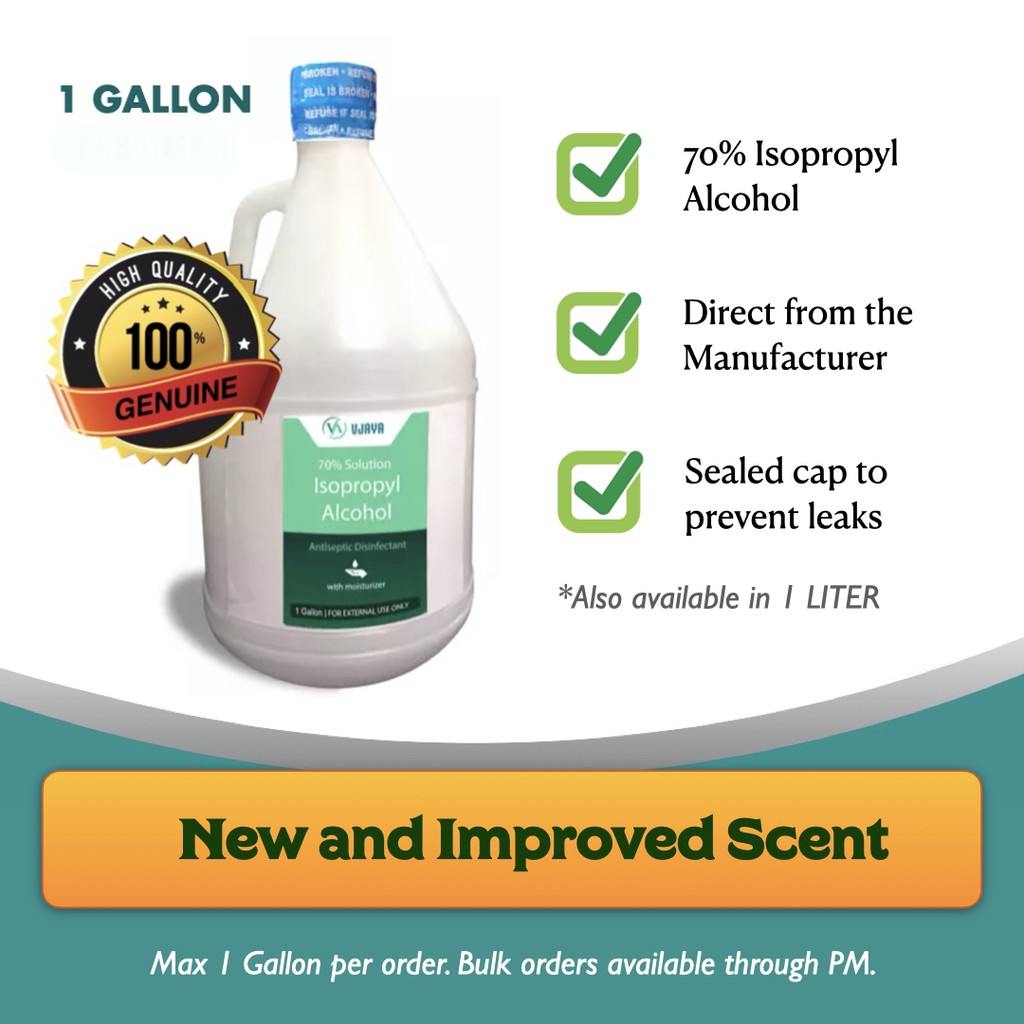 Alcohol 1 Gallon - 70% Isopropyl Solution ( Direct from Manufacturer ...