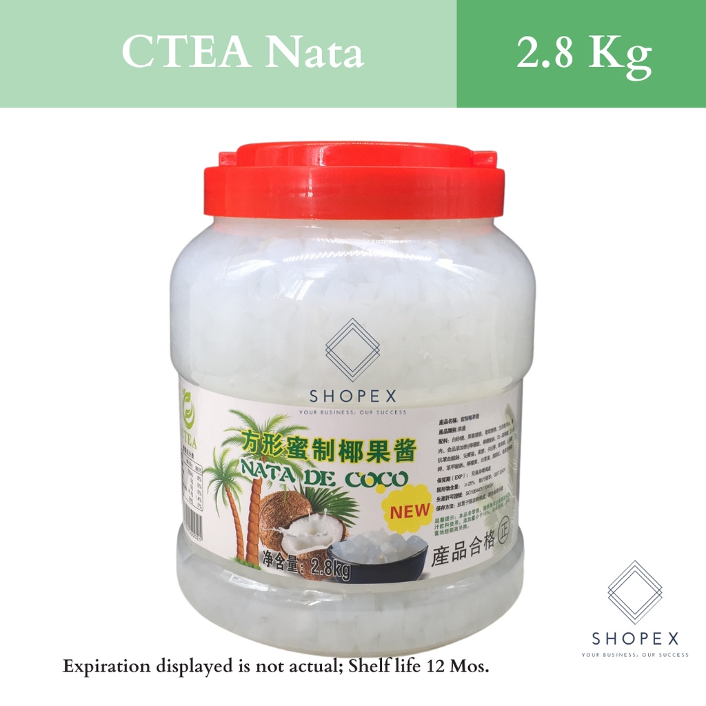 CTEA Nata de Coco Milk Tea Sinkers/ Toppings Nata Strips (2.8 KG ...