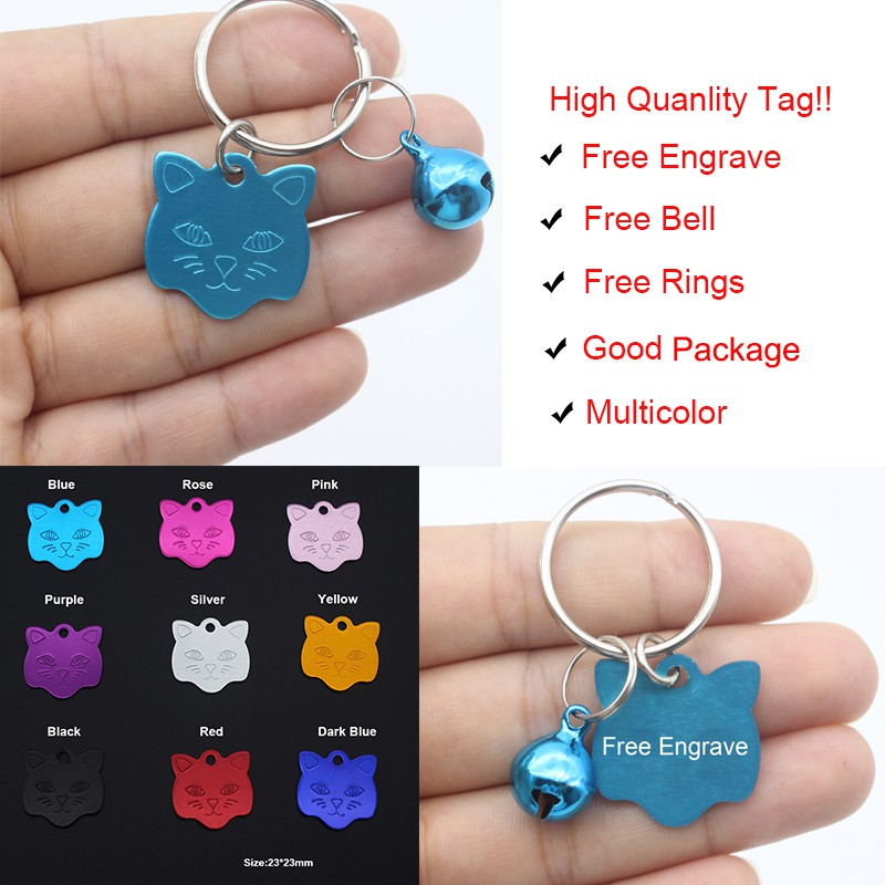 Custom Cut Pet Tags Cat Shape ID Dog Cat Tag Engraved Anti-lost ...
